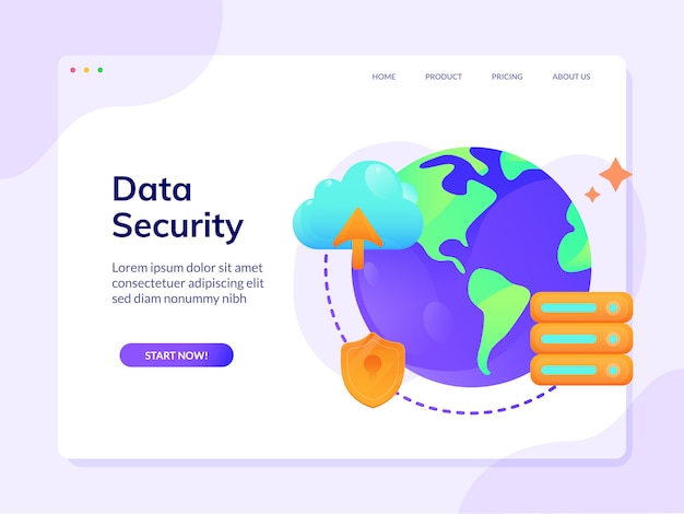 Secure Global Data Protection with Vibrant Illustrated Icons | Jiffy ...