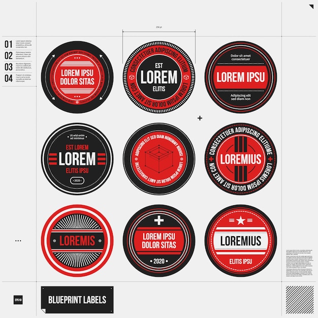Vibrant Retro-Inspired Circle Badges with Bold Typography | Jiffy Designs