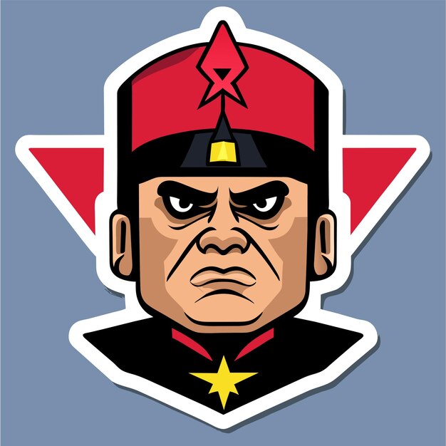 Powerful Retro Military Commander Emblem | Jiffy Designs