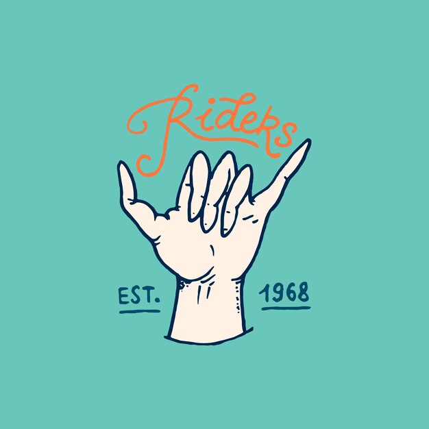 Retro Iconic Hand Gesture with Vibrant Typography | Jiffy Designs