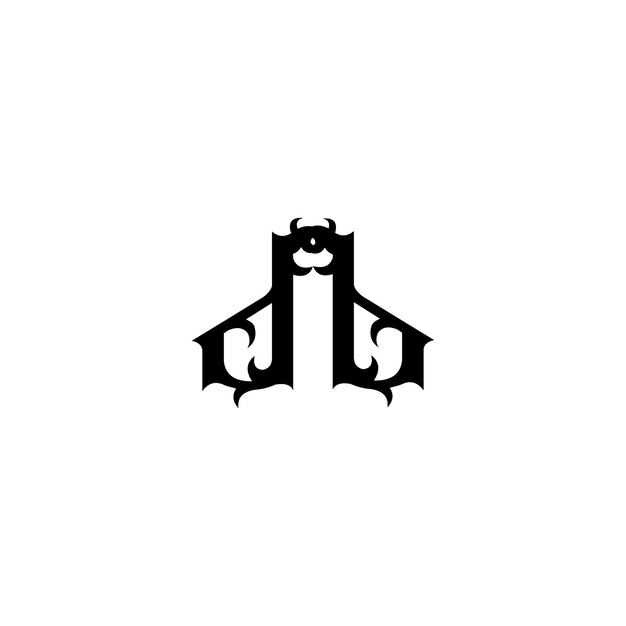 Striking Monochrome Bat Symbol Icon | Jiffy Designs