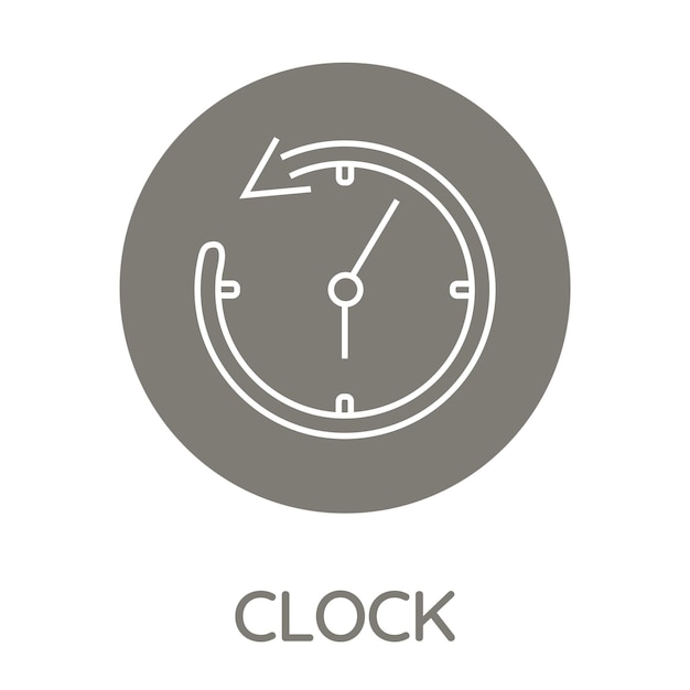 Minimalist Clock Icon with Elegant Line Design | Jiffy Designs