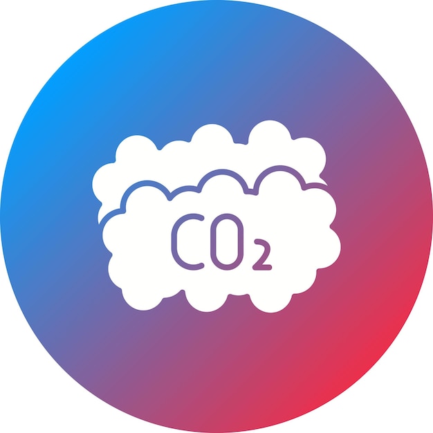 Vibrant CO2 Emissions Icon with Gradient Background | Jiffy Designs