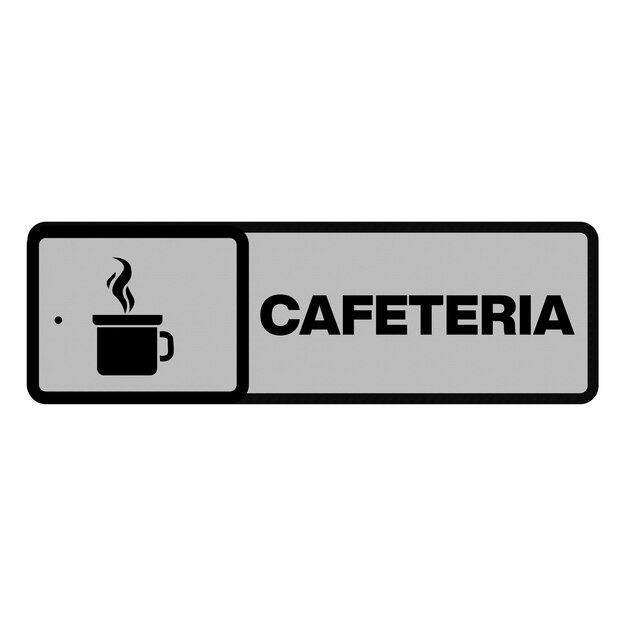 Sleek and Modern Cafeteria Sign with Coffee Icon | Jiffy Designs