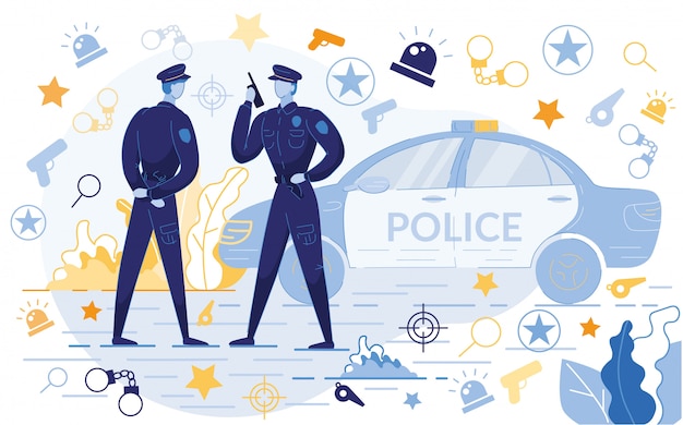 Dedicated Police Officers Protecting the Community with Vigilance ...
