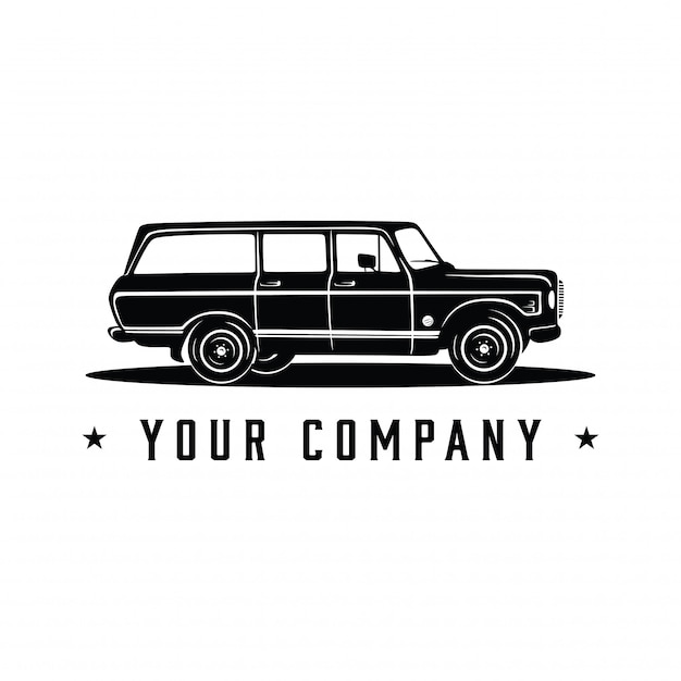 Iconic Retro Station Wagon: A Classic Design for Your Brand | Jiffy Designs