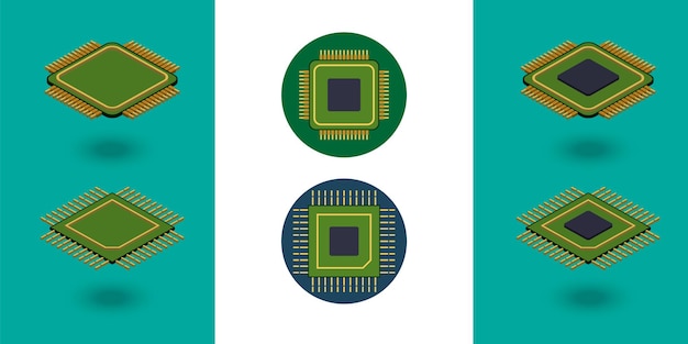 Diverse Collection of Vibrant Microchip Illustrations | Jiffy Designs