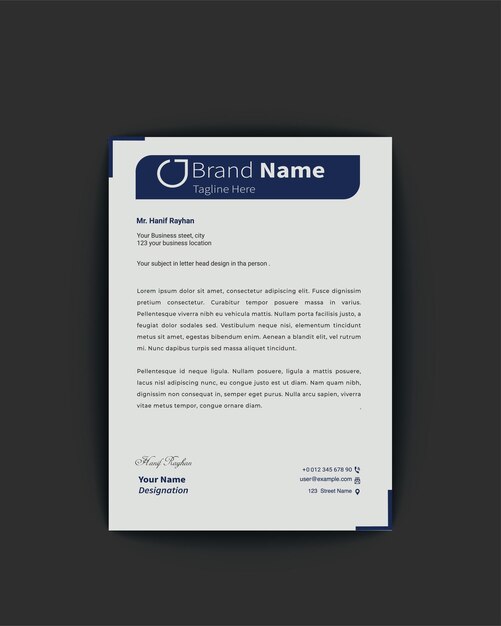 Sleek and Professional Brand Letterhead Design | Jiffy Designs