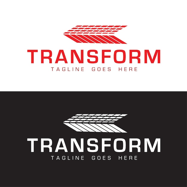 Dynamic and Geometric Transform Logo with Tagline | Jiffy Designs