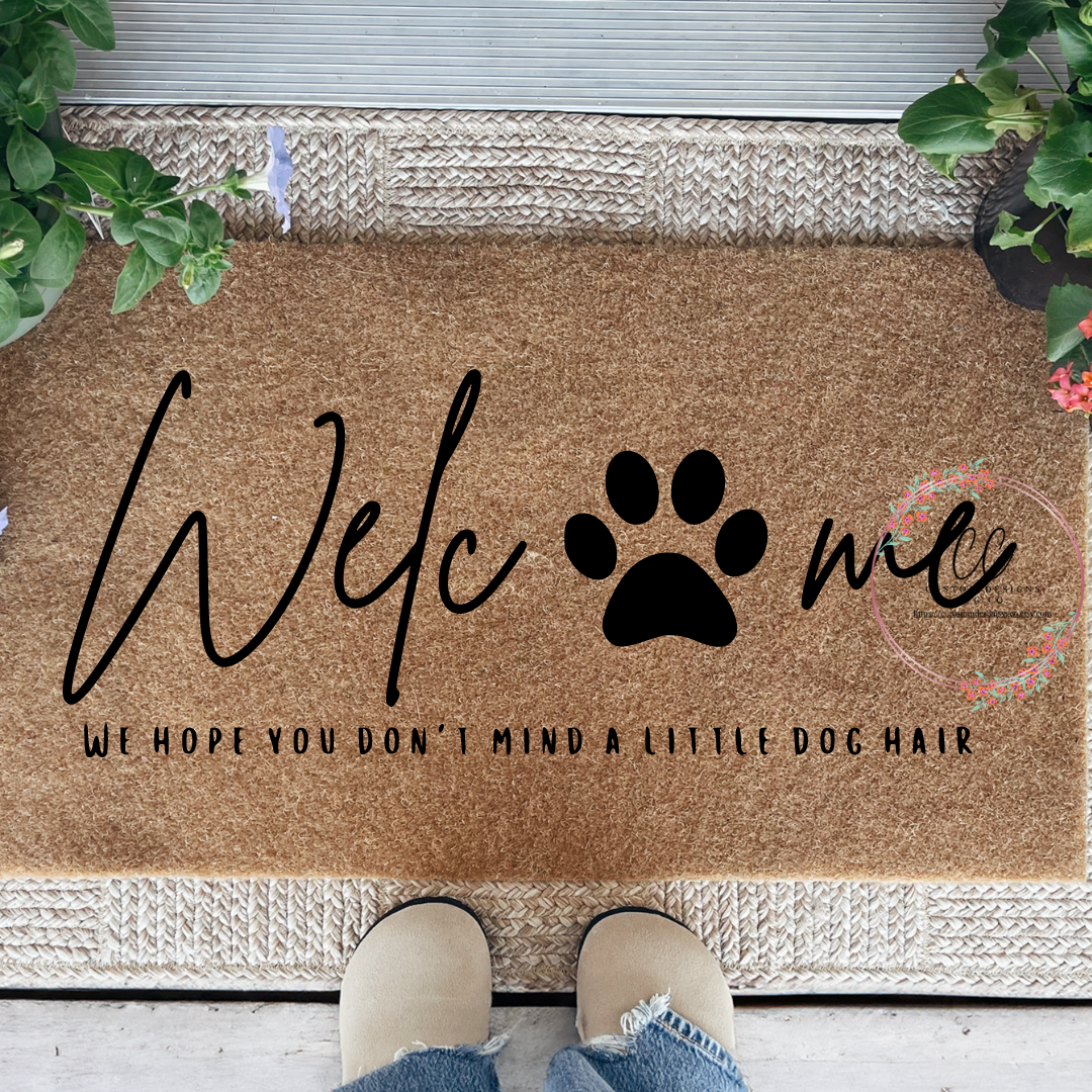 Welcome (Paw Print) Svg, Dog Lover Svg, Dog Home Decor Svg, Dog Doormat ...