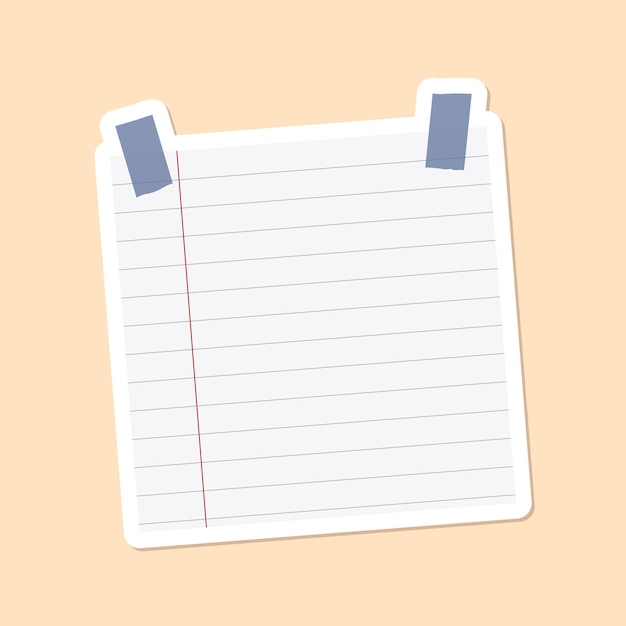 Minimalist Lined Notepad with Subtle Shadows and Textures | Jiffy Designs