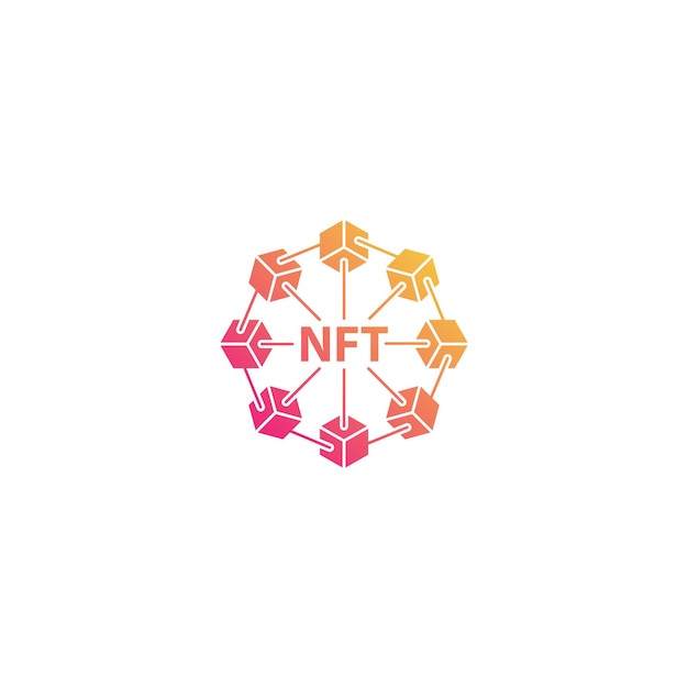 Vibrant Hexagon NFT Emblem with Overlapping Cubes | Jiffy Designs