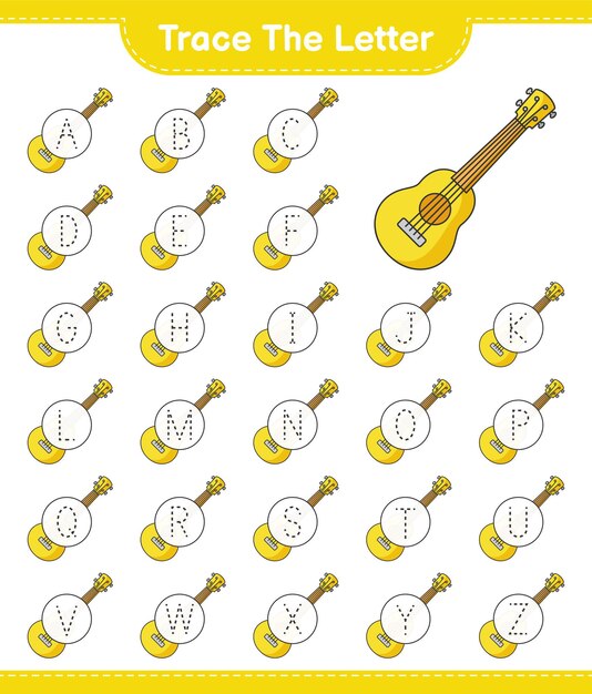 Trace the Letters with Musical Instrument Icons | Jiffy Designs