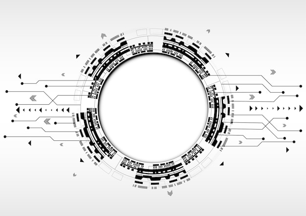 Futuristic Circular Tech Motif with Abstract Circuit Patterns | Jiffy ...