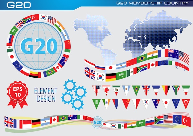 Diverse Flags and Symbols of the G20 Member Nations | Jiffy Designs