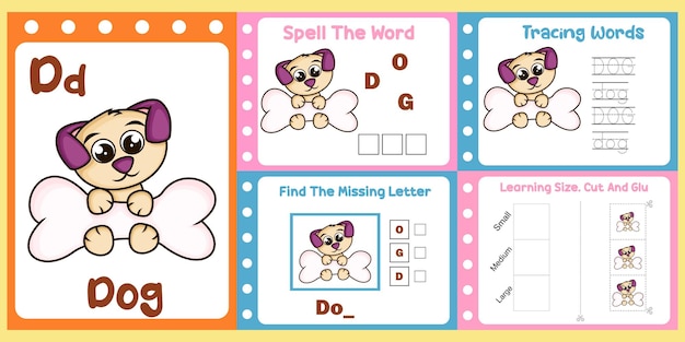 Playful Puppy Worksheets: Spelling, Tracing, and Missing Letter ...