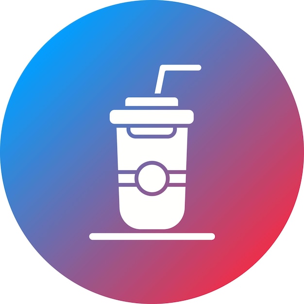 Vibrant Smoothie Cup Icon with Gradient Background | Jiffy Designs