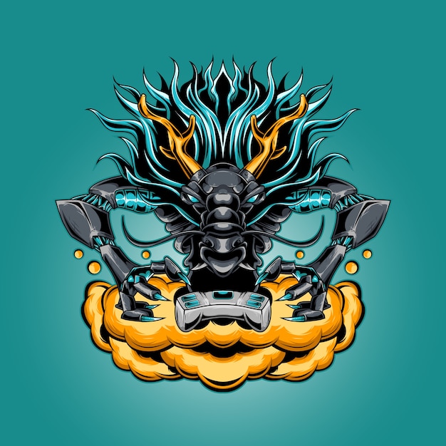 Vibrant Mythical Beetle with Fiery Antennae | Jiffy Designs