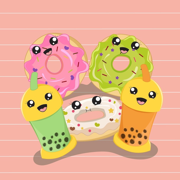 Colorful and Cute Kawaii Donuts and Ice Cream Treats | Jiffy Designs