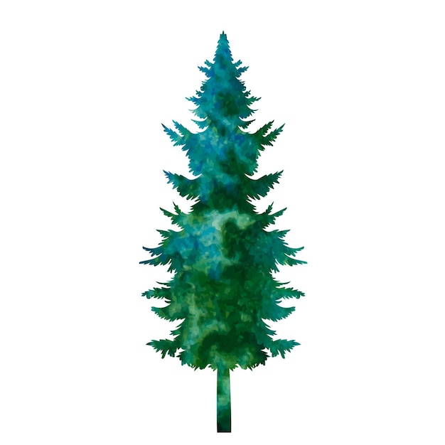Majestic Evergreen Tree in Vibrant Hues of Green | Jiffy Designs
