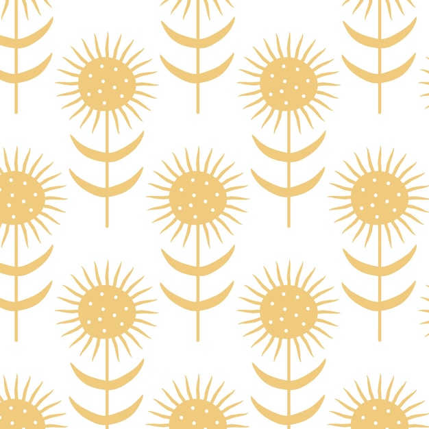 Radiant Floral Pattern with Sunburst Motifs | Jiffy Designs