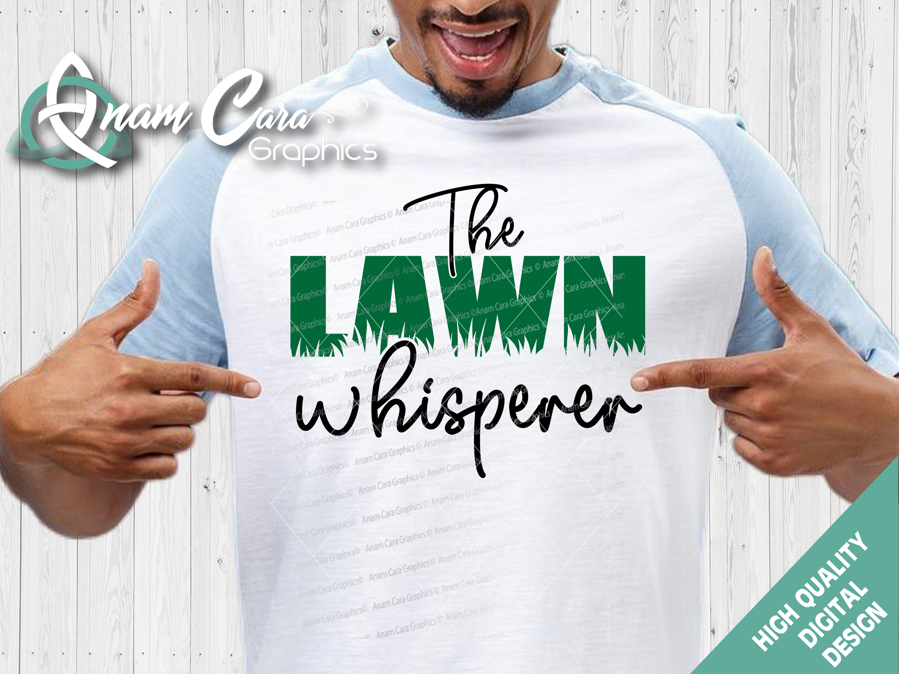 'The Lawn Whisperer' Bold Green Typography with Grass-like Lettering | Jiffy Designs