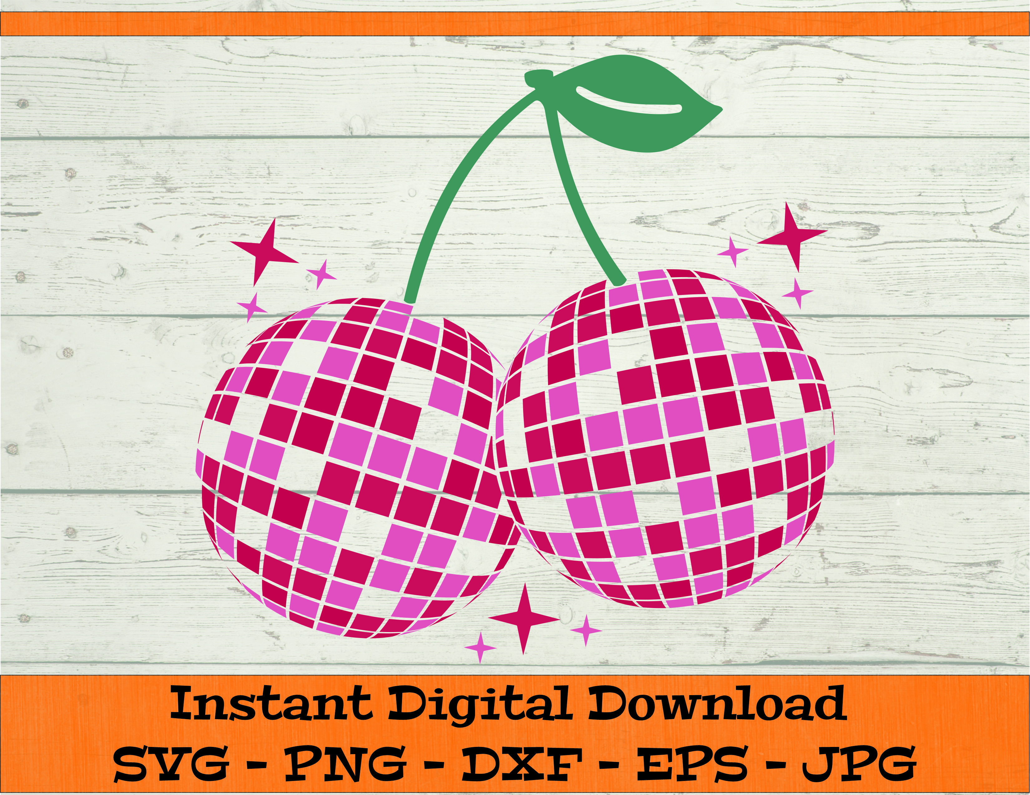 Disco Cherry Sparkles with Retro Glam and Groovy Vibes | Jiffy Designs