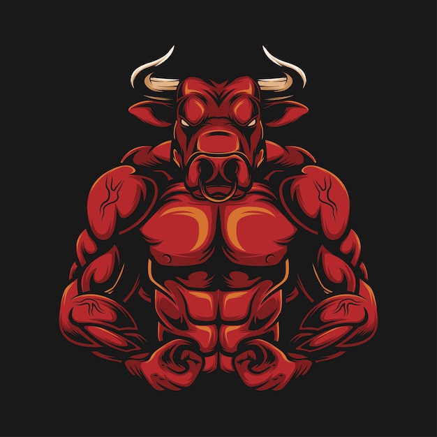 Fierce Red Bull Warrior: Powerful Symbol of Strength and Ferocity ...