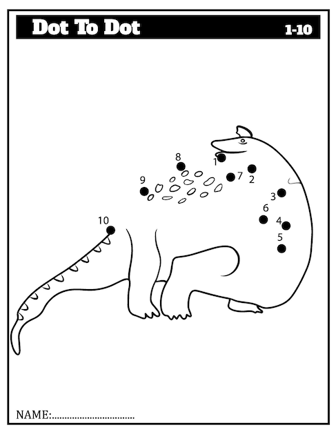 Playful Dot-to-Dot Dinosaur Illustration | Jiffy Designs