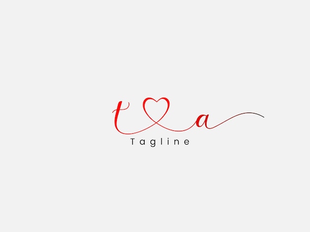 Elegant Cursive Lettering with Stylized Heart Symbol | Jiffy Designs