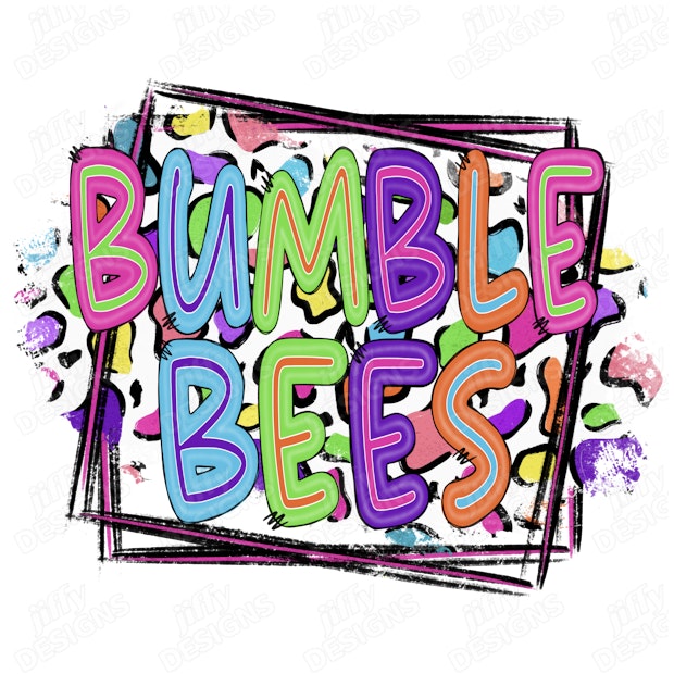 'Bumble Bees' Vibrant Graffiti-Style Text with Splattered Paint Effect ...