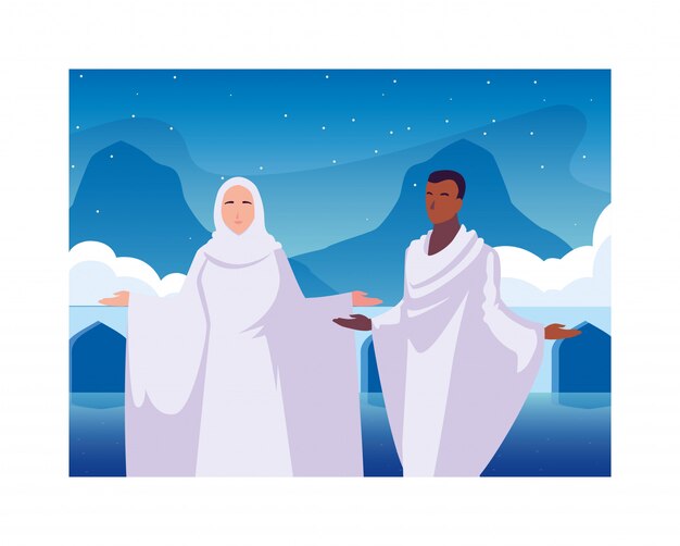 Two Pilgrims Journeying Under the Starry Night Sky | Jiffy Designs