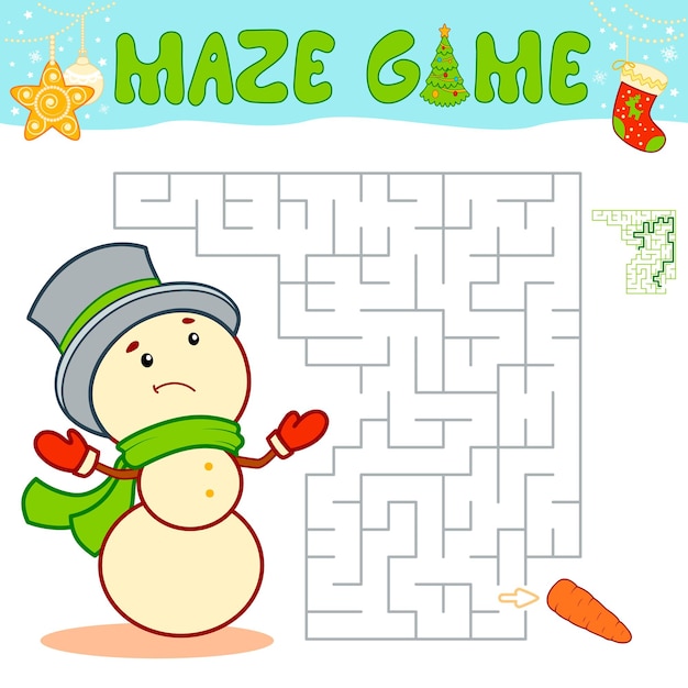 Snowman's Snowy Maze Adventure | Jiffy Designs