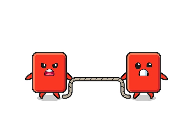 Playful Red Squares Tethered Together with Rope | Jiffy Designs