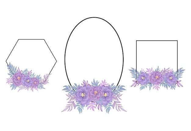 Elegant Floral Frames with Vibrant Blooms and Leaves | Jiffy Designs