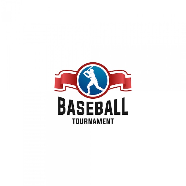 Exciting Baseball Tournament Logo with Dynamic Player Silhouette | Jiffy Designs