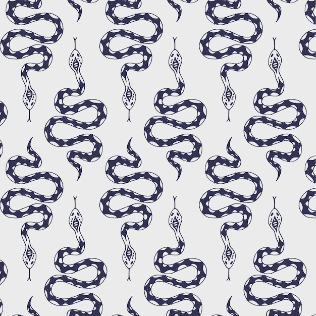 Serpentine Silhouettes: A Mesmerizing Monochrome Pattern | Jiffy Designs