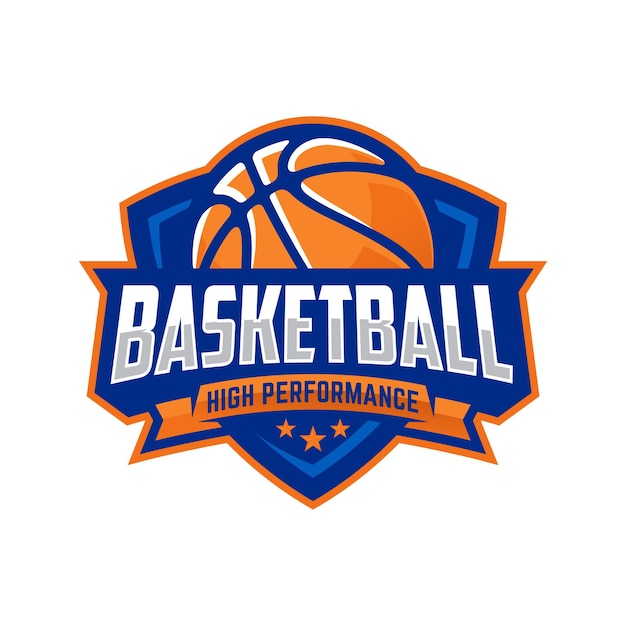 Vibrant Basketball Logo with High Performance Text | Jiffy Designs