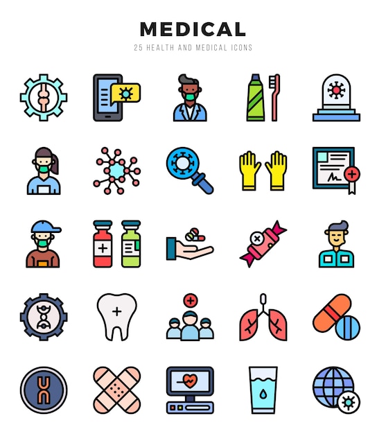 Comprehensive Medical Icon Collection Showcasing Healthcare Essentials ...
