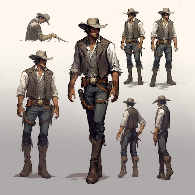 Rugged and Versatile Wild West Character Collection | Jiffy Designs