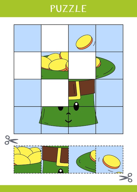 Charming Leprechaun Puzzle with Vibrant Colors and Shapes | Jiffy Designs
