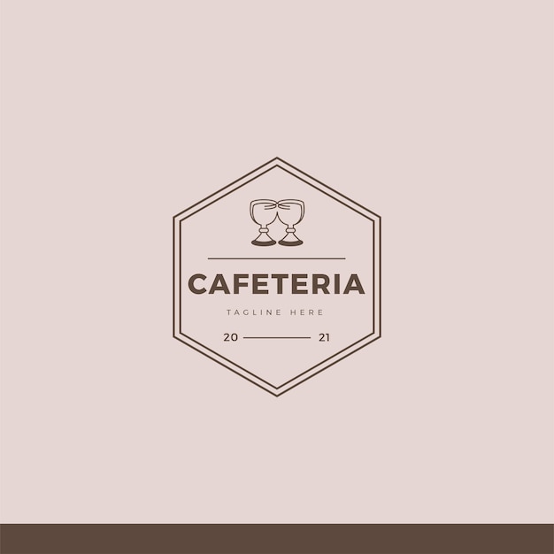 Elegant Hexagonal Cafeteria Logo with Vintage Flair | Jiffy Designs