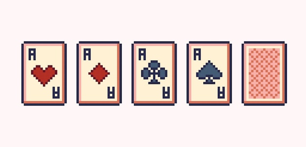 Retro Pixel Art Playing Card Collection | Jiffy Designs