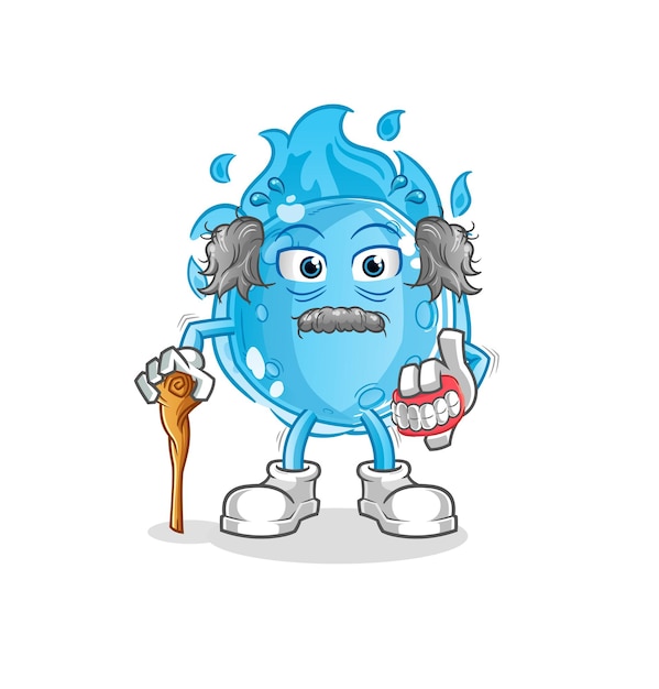 Quirky Blue Virus Mascot with Cleaning Tools | Jiffy Designs