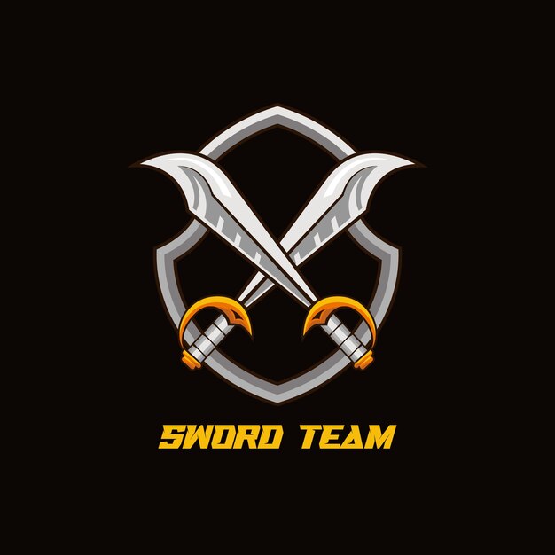 Striking Swords Emblem: Sword Team Logo Design | Jiffy Designs