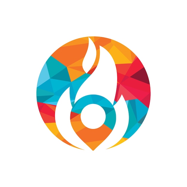 Vibrant Abstract Flame Emblem with Geometric Shapes | Jiffy Designs