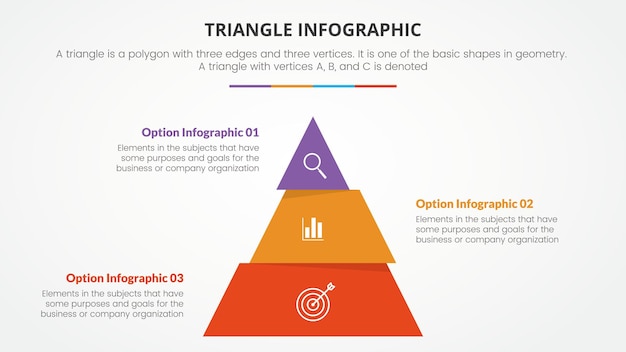 Geometric Triangle Infographic with Vibrant Color Scheme | Jiffy Designs
