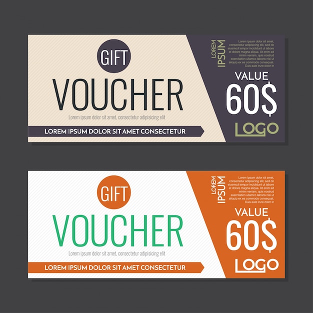 Stylish Gift Voucher Collection with Retro Typography and Branding ...
