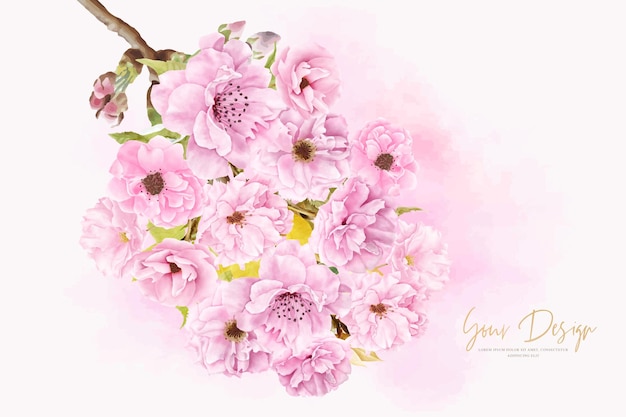 Delicate Pink Floral Arrangement with Handwritten Cursive Text | Jiffy ...