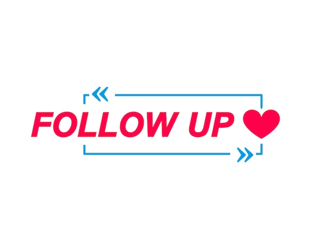 Vibrant 'Follow Up' Text with Directional Arrows | Jiffy Designs